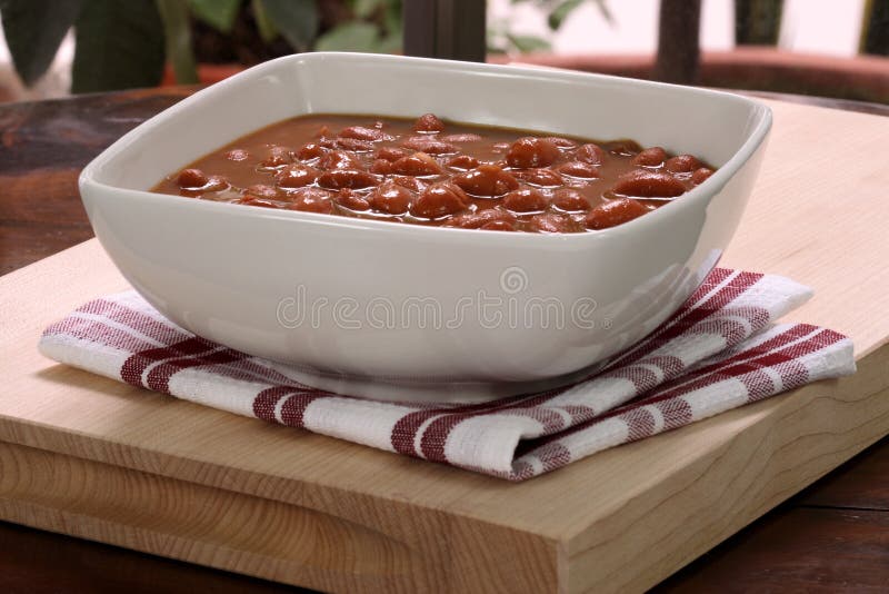 Beans fancy plate stock photo. Image of serving, station - 18124262