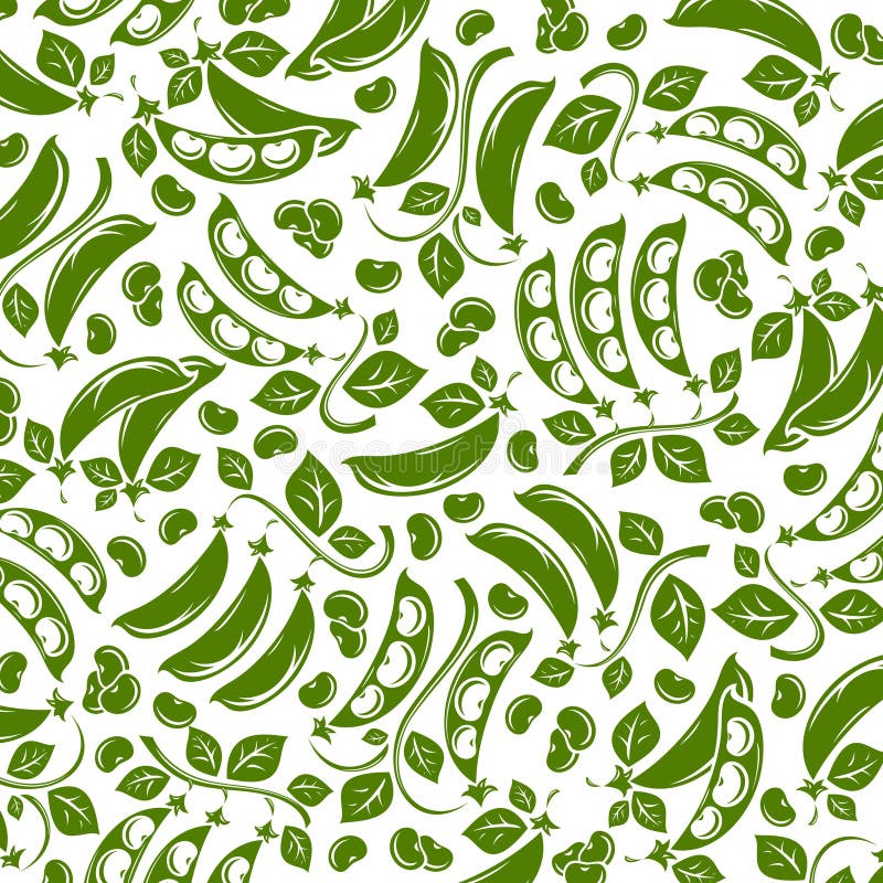 Beans Pattern Background Set. Collection Icon Beans Stock Image - Image ...