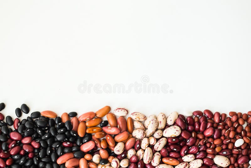 Beans Seeds on a White Background. Set Beans Seeds Stock Image - Image ...