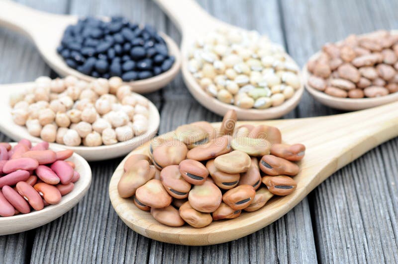 Beans in spoon stock image. Image of food, mame, pinto - 39636445