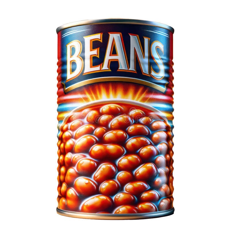 Beans Tin Can Product Isolated on White Transparent Background Stock ...