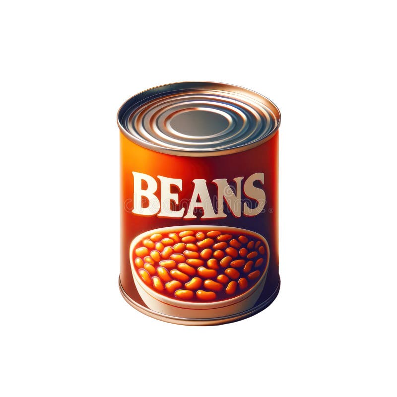 Beans Tin Can Product Isolated on White Transparent Background Stock ...