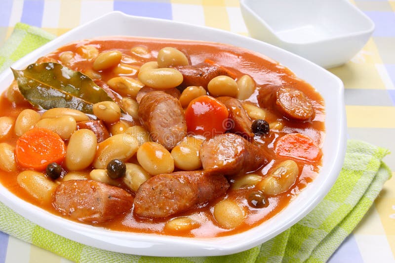 Beans with tomato sauce stock photo. Image of beans, meat - 39039240