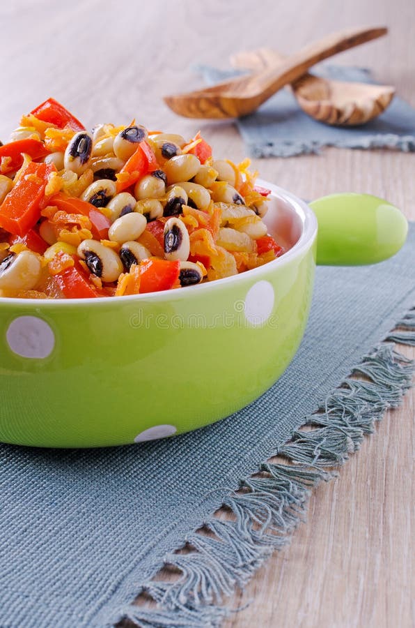 Beans with vegetables stock image. Image of black, ready - 38985403