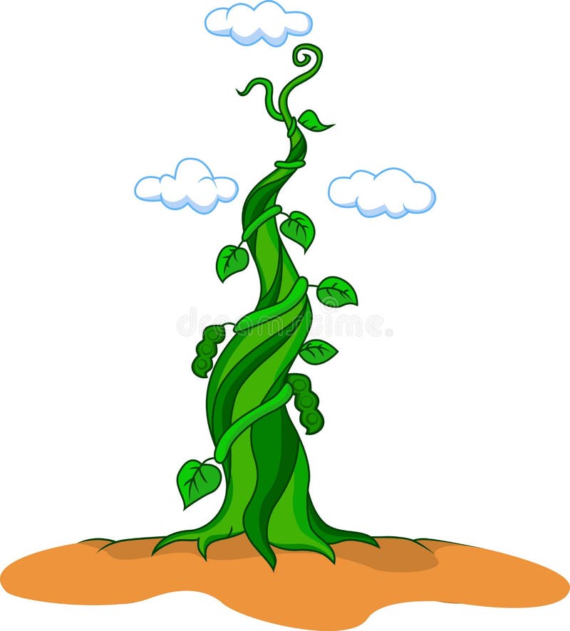 Beanstalk stock vector. Illustration of magical, leaf - 23691745