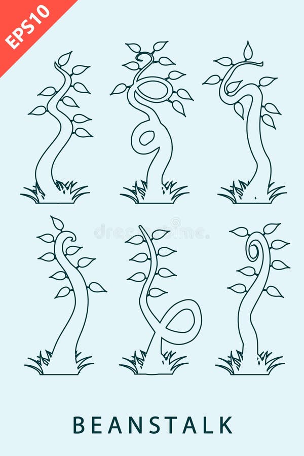 Beanstalk Design Vector Flat Isolated Illustration Stock Vector ...