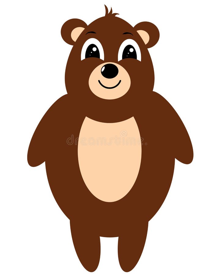 Cute fat brown bear stock vector. Illustration of animal - 164729261