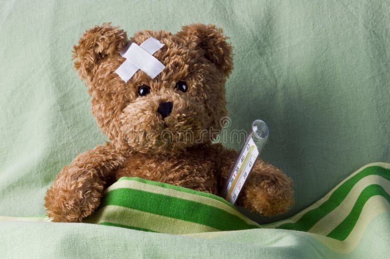 Poorly teddy bear stock image. Image of accident, bump - 6508317