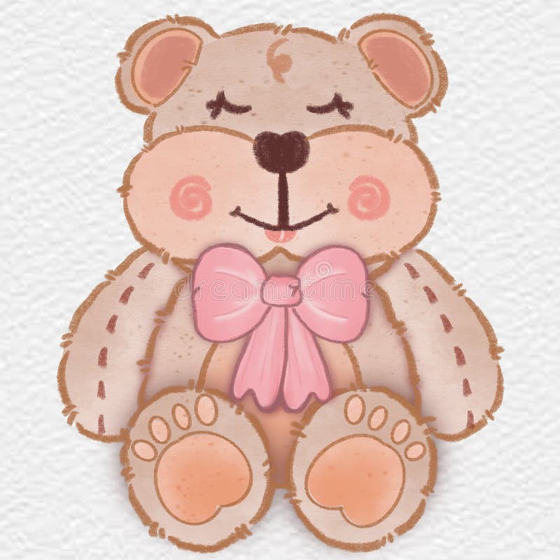 Cute Brown Teddy Bear Wearing Floweraccessory, Ribbon,clothes ...