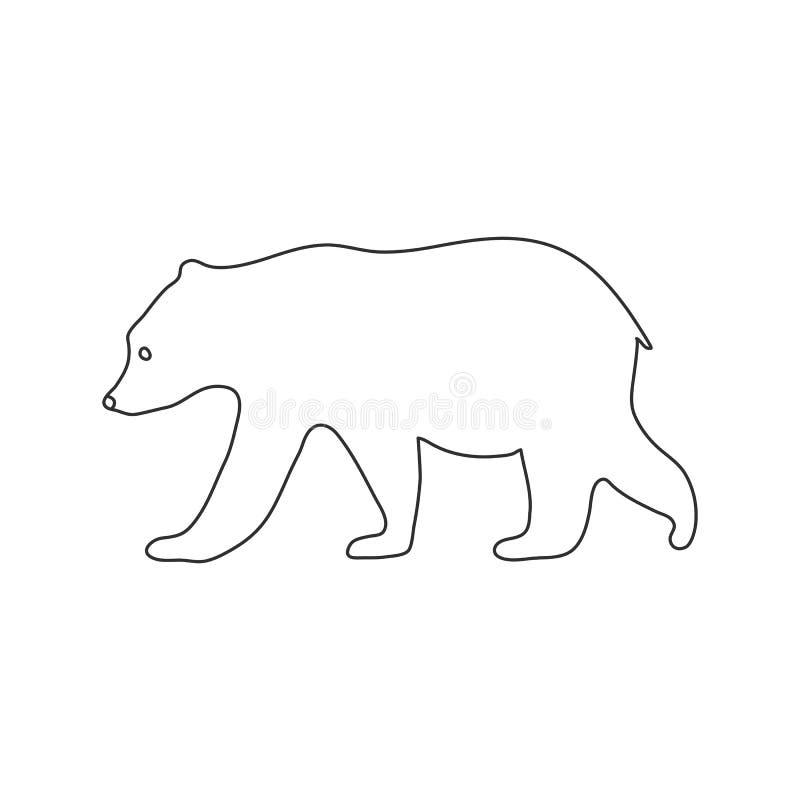 Line Drawing Bear Standing Stock Illustrations – 347 Line Drawing Bear ...