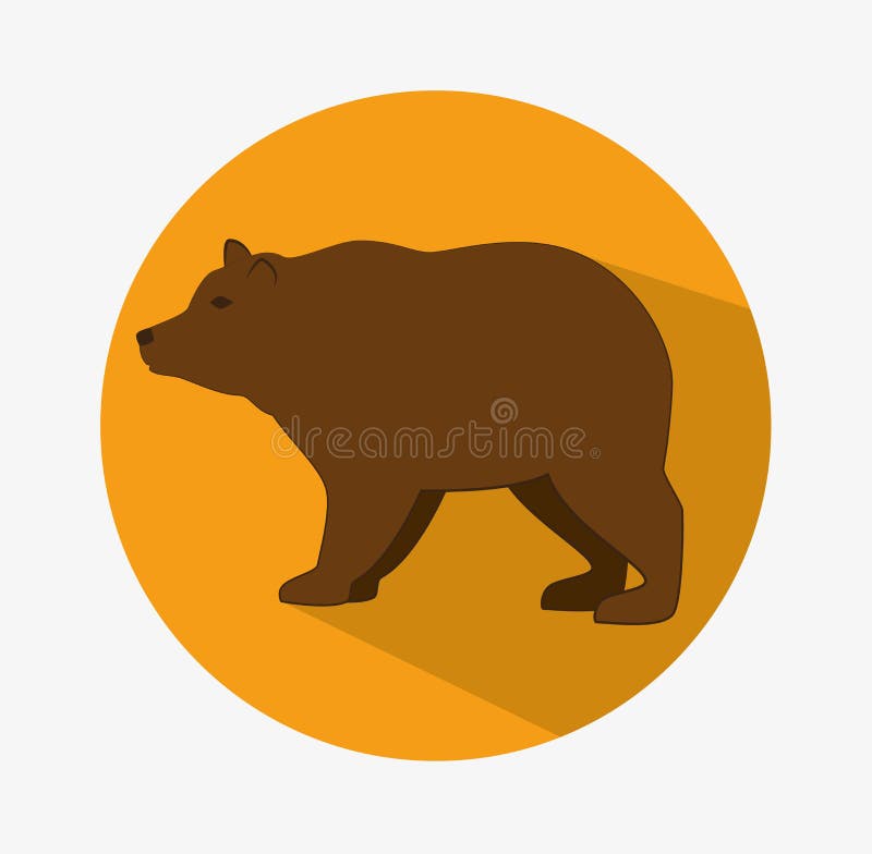 Bear animal theme icon stock vector. Illustration of vintage - 113402784