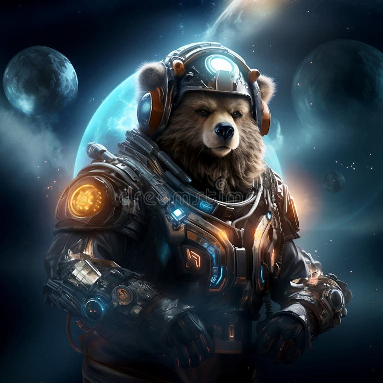 Bear As a Space Commander with a Futuristic Space SuitÂ generated by AI ...