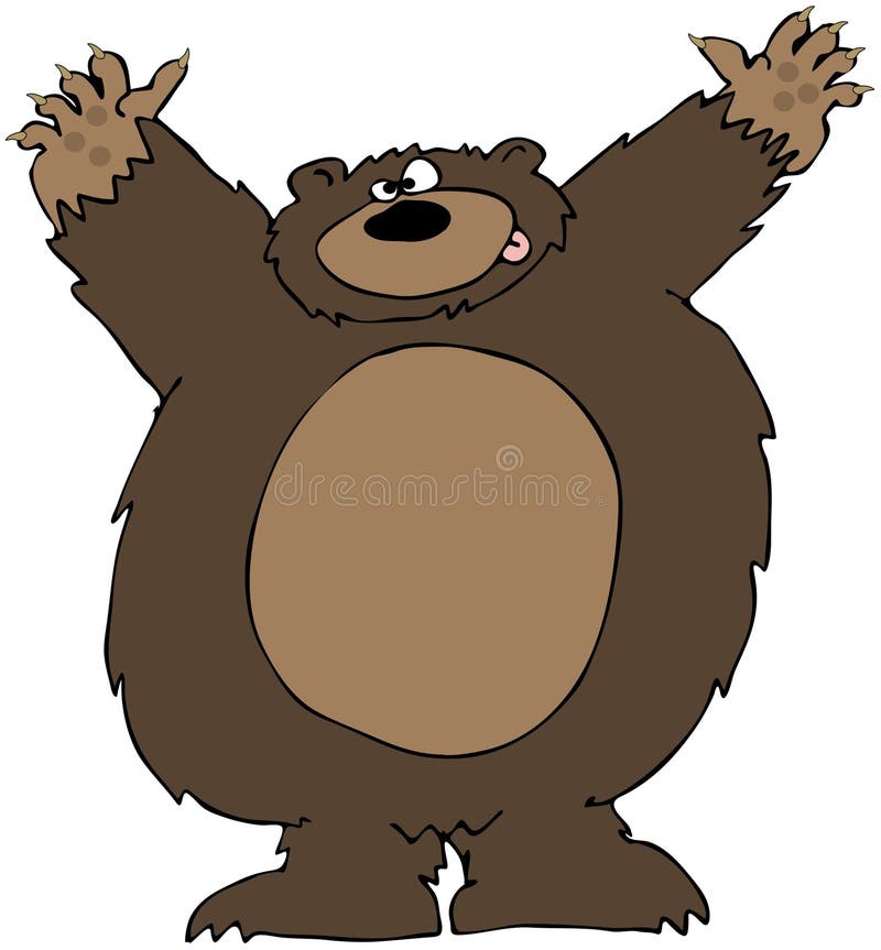 Bear Attack stock illustration. Illustration of wild - 18559321