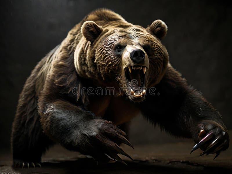 Bear Attack, Claws Illustration Stock Illustration - Illustration of ...