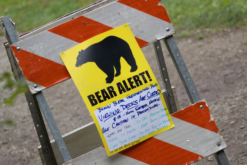Be aware of bear sign stock photo. Image of view, feed - 6068228