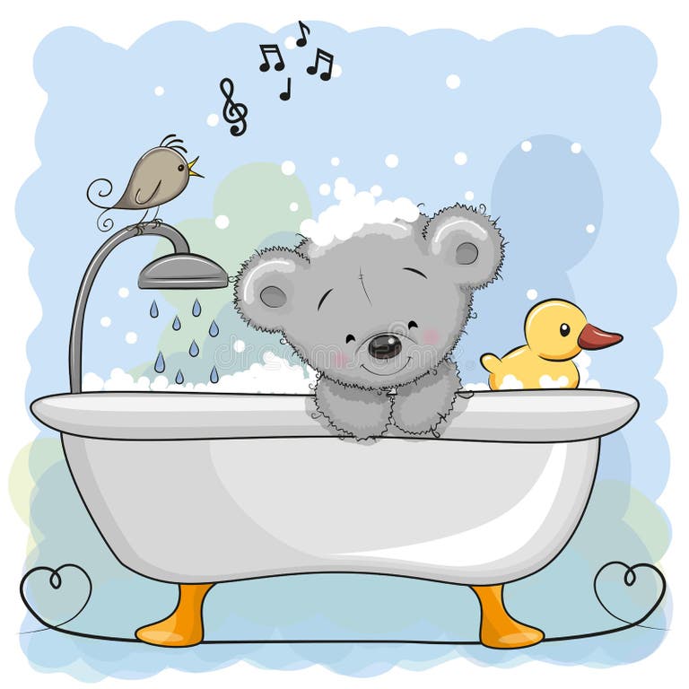 Teddy Bear Bath Stock Illustrations – 768 Teddy Bear Bath Stock ...