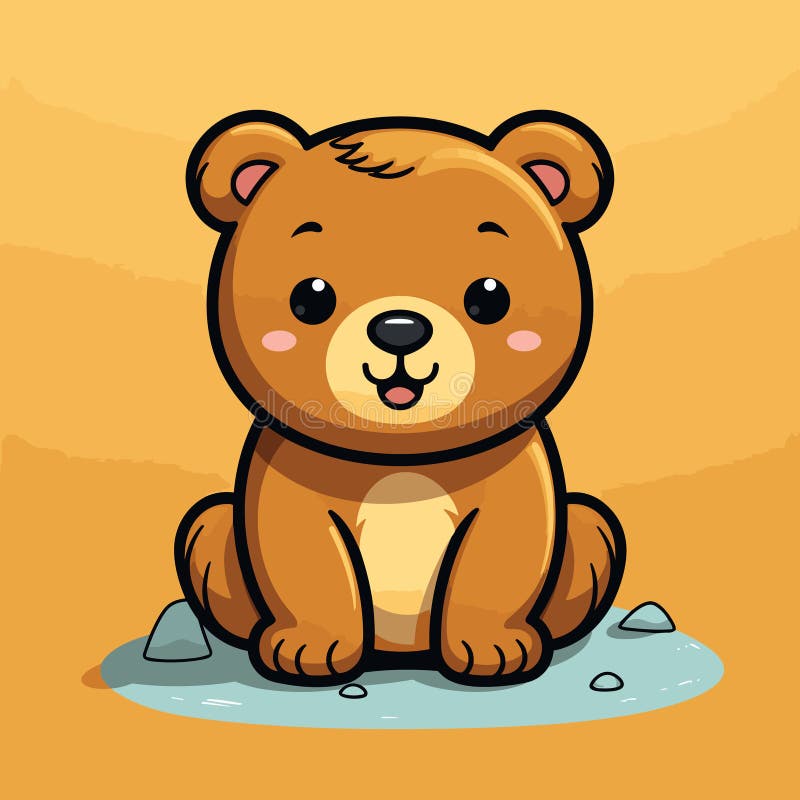 Bear. Bear Hand-drawn Comic Illustration. Cute Vector Doodle Style ...