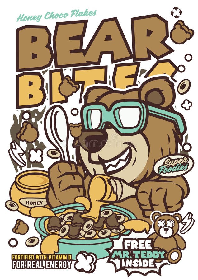 Bear bites stock illustration. Illustration of design - 323001174
