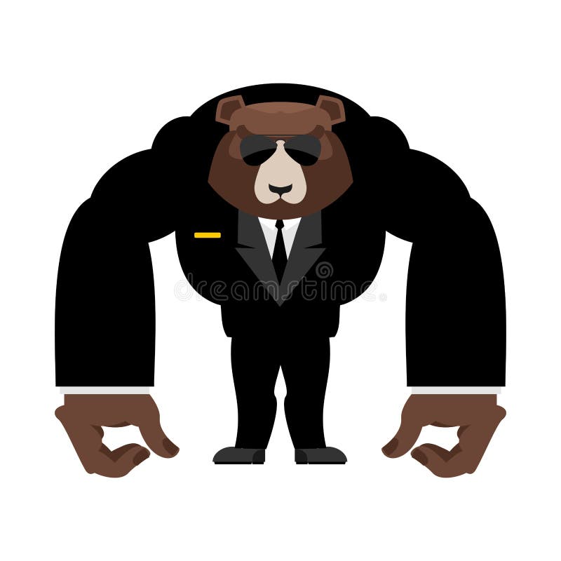 Strong bodyguard stock vector. Illustration of body - 263133412