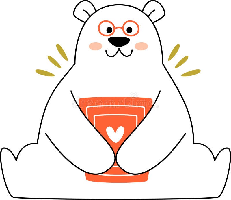 Bear with Book Lined stock vector. Illustration of cartoon - 290694124