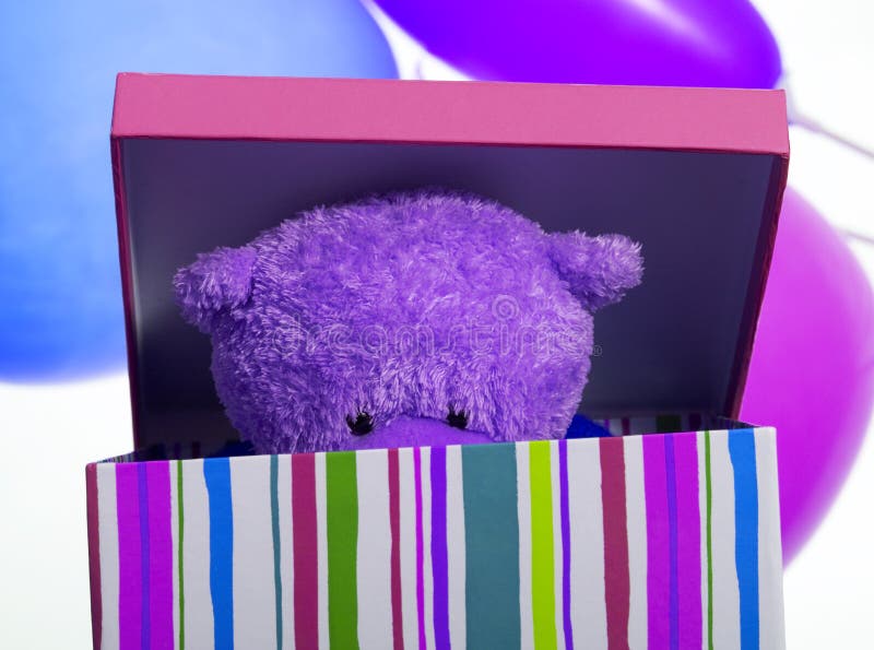 Bear in box stock image. Image of anniversary, green, occasion - 3740463