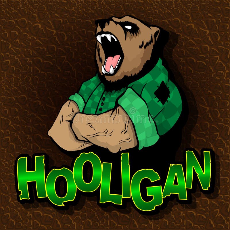 A Bear-bully on the Texture of the Skin. Stock Vector - Illustration of ...