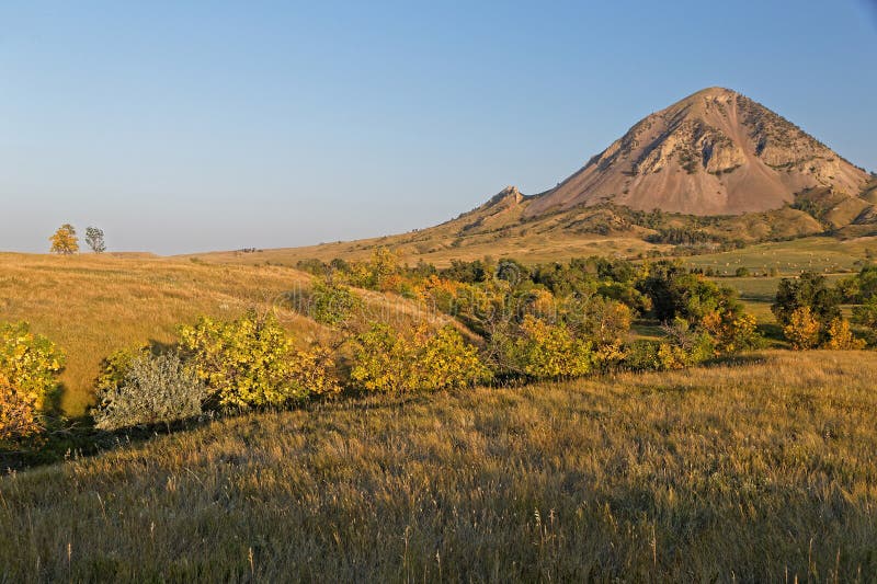 Bear Butte Landscape in Autumn Stock Image - Image of dakota, america ...