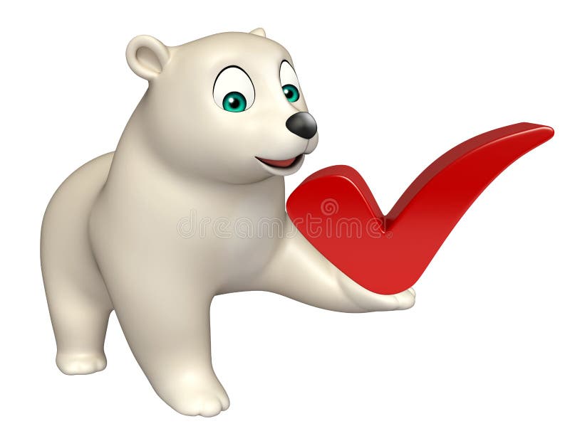 Bear Cartoon Character with Right Sign Stock Illustration ...
