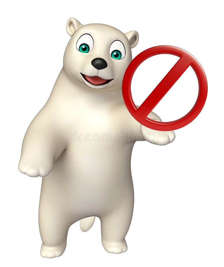 Bear with stop stock illustration. Illustration of dark - 44439261