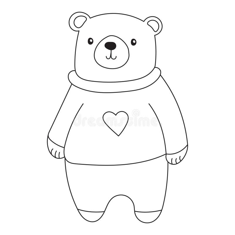 Bear Cartoon Coloring Book Vector Vector Stock Vector - Illustration of ...