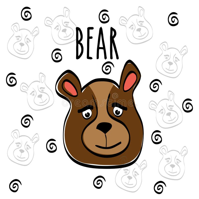 Bear Cartoon Design, Vector Illustration Stock Vector - Illustration of ...