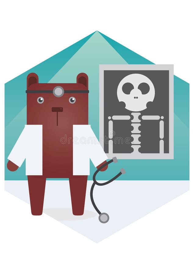 Bear Cartoon Doctor. Vector Illustration Decorative Design Stock Vector ...