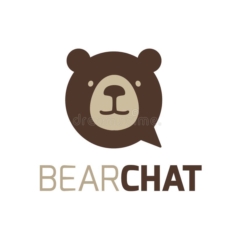Bear Chat Logo. Bubble Bear. Bubble Talk Logo. Communication Icon Stock ...