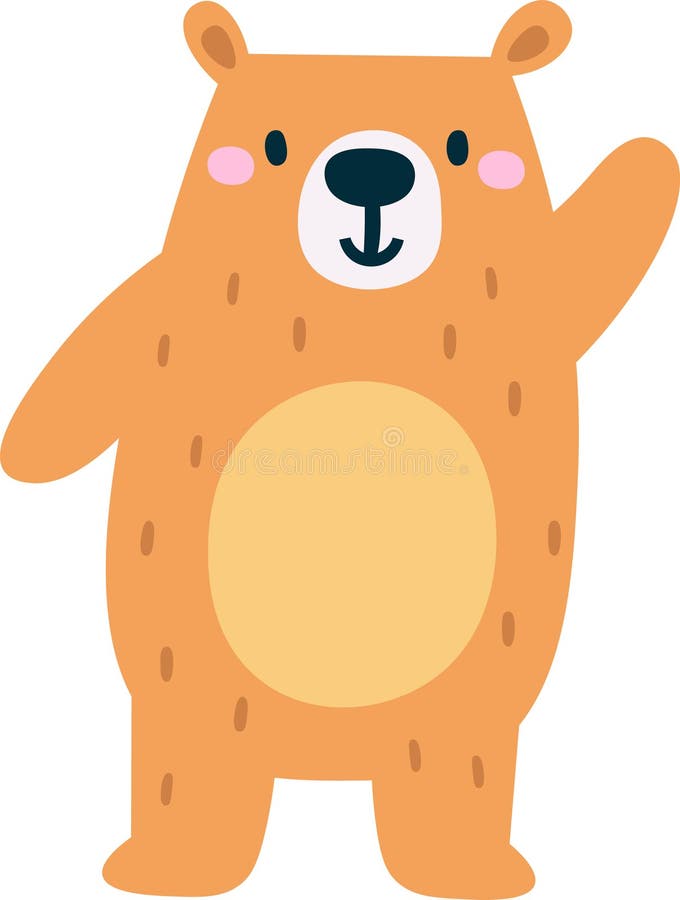 Bear Child Waving stock vector. Illustration of waving - 309907157