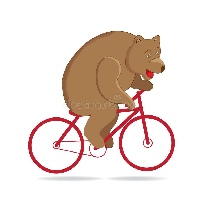 Bear In The Circus Circus Bear Rides A Red Bike Stock Vector Illustration Of Leaflet Design