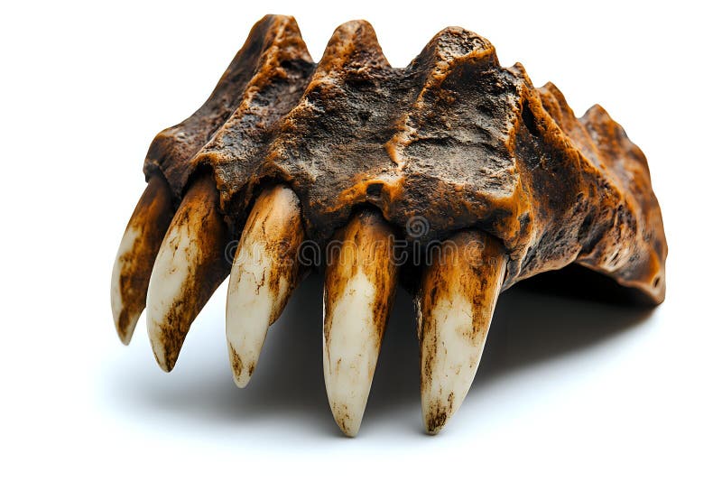 Bear Claw Skeleton on White Background Stock Illustration ...