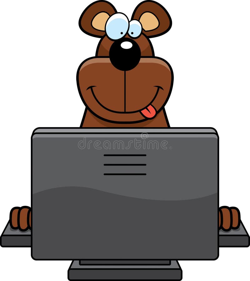 Bear Computer stock vector. Illustration of bear, program - 14423350