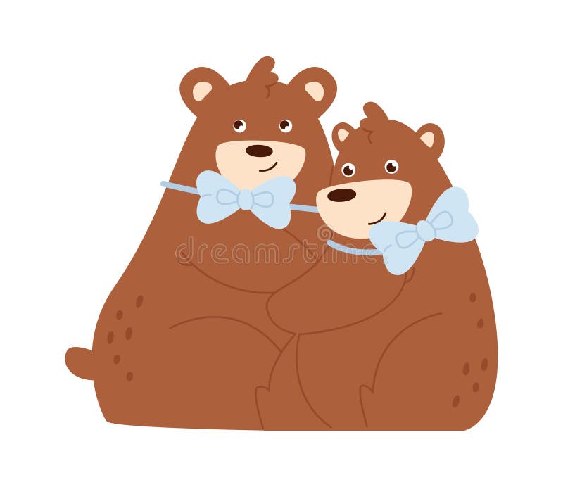 Bear Couple Animals stock vector. Illustration of animal - 277044890