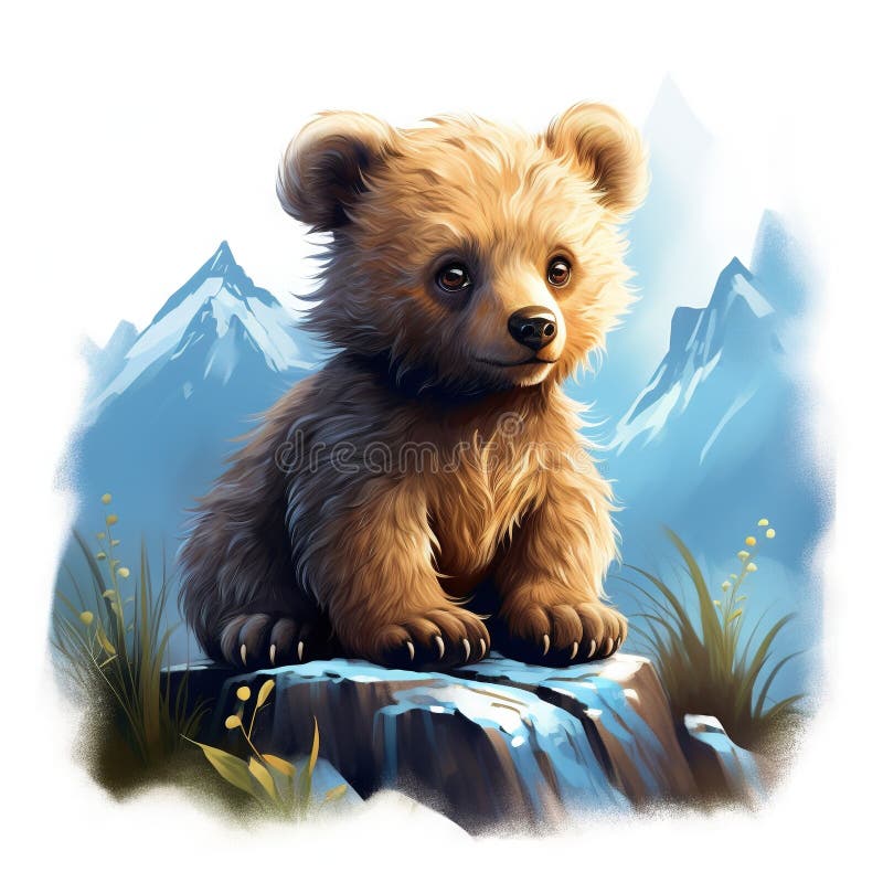 Bear cub stock illustration. Illustration of fantasy - 294983377