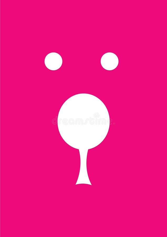 Bear Design Pink Background Vector Illustration Stock Vector ...