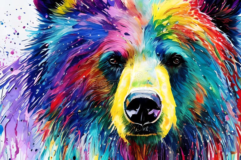 Bear of different colors stock illustration. Illustration of colors ...