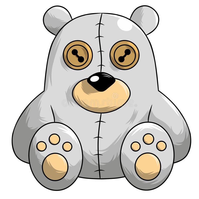 Cute Polar Bear Doll Vector Stock Vector - Illustration of bear, icon ...