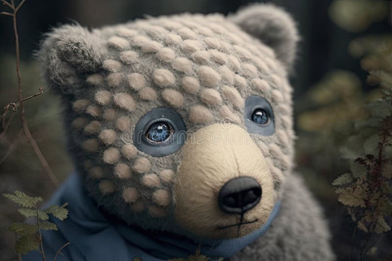 Bear Doll with a Missing Eye, To Symbolize the Vulnerability of Animals ...