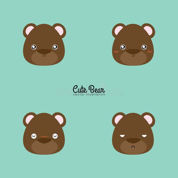 Bear face expression stock vector. Illustration of bear - 92690077