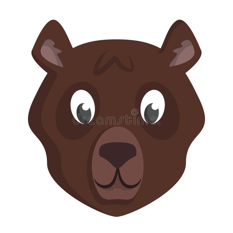 Bear face front view. stock vector. Illustration of cartoon - 230415387