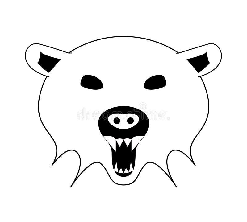 Bear face icon stock vector. Illustration of artwork - 268924096