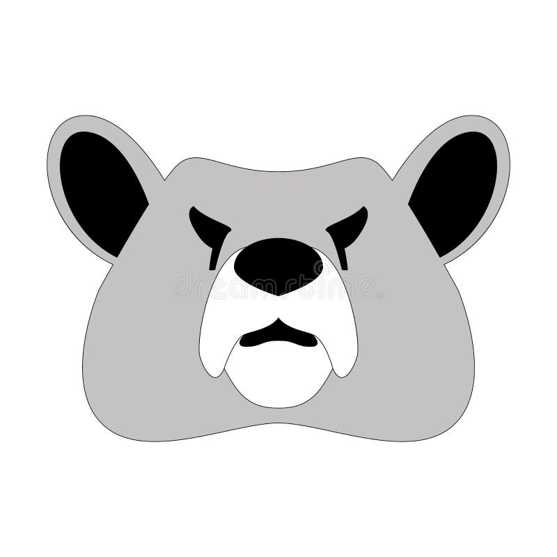 Bear Face, Vector Illustration , Front View, Stock Vector ...