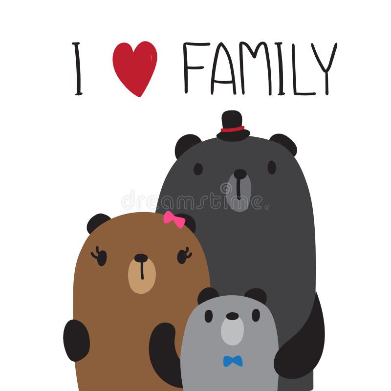 Bear family vector design stock vector. Illustration of natural - 123818961