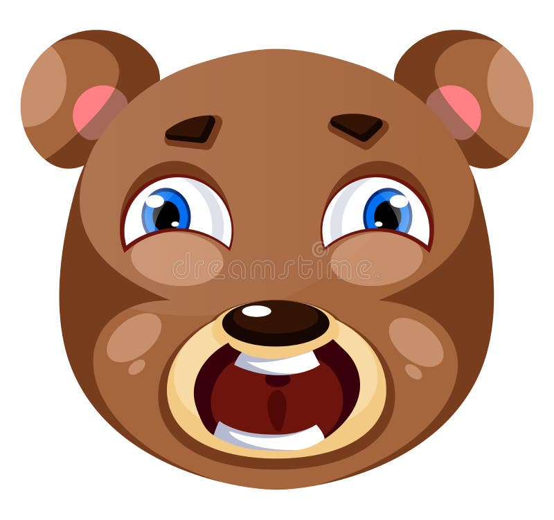 Sad, Frightened Bear Cub is Crying. Concept of Protecting Animals Stock ...