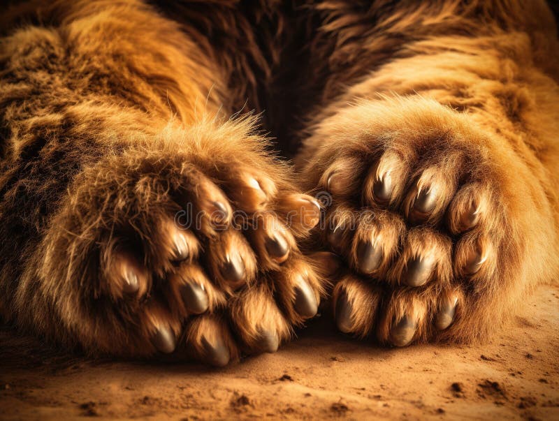 Ai Generated Illustration Wildlife Concept of Bear Feet Stock ...